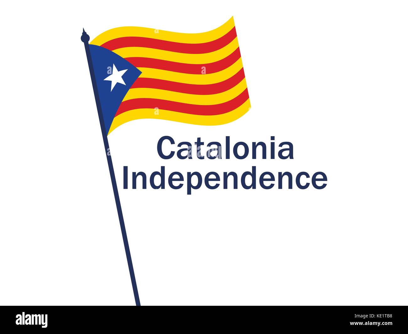 Catalonia independence flag on white background. Vector illustration Stock Vector Image & Art ...