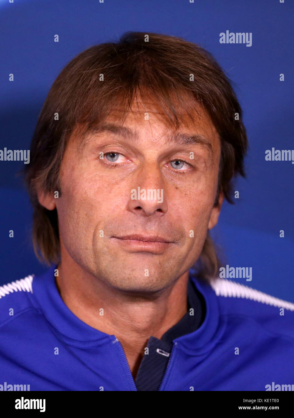 Chelsea manager Antonio Conte during a press cofnerence at Chelsea FC ...