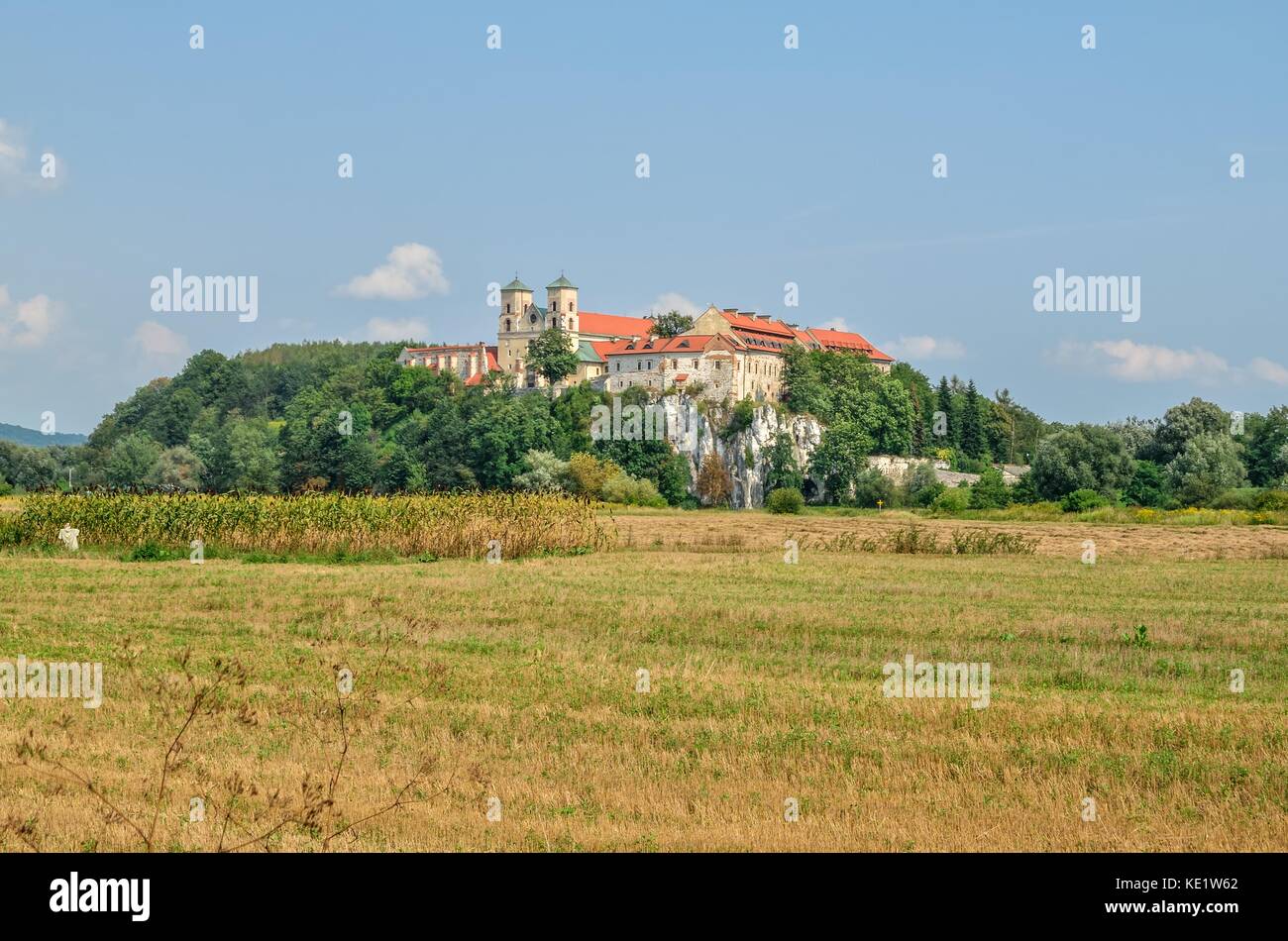 Beautiful historic monastery. Benedictine abbey in Tyniec near Krakow ...