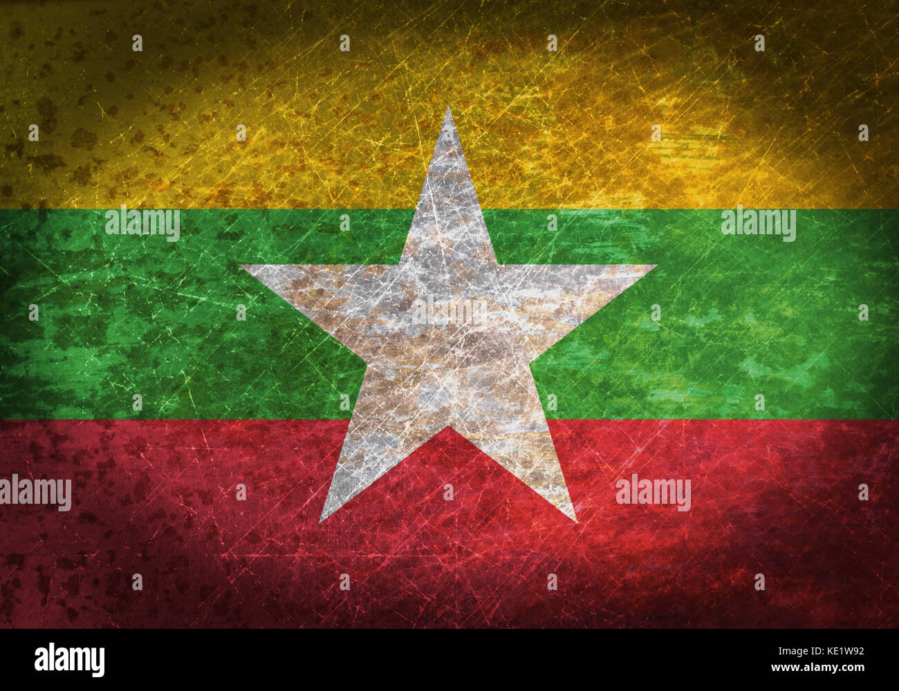 Myanmar old flag hi-res stock photography and images - Alamy