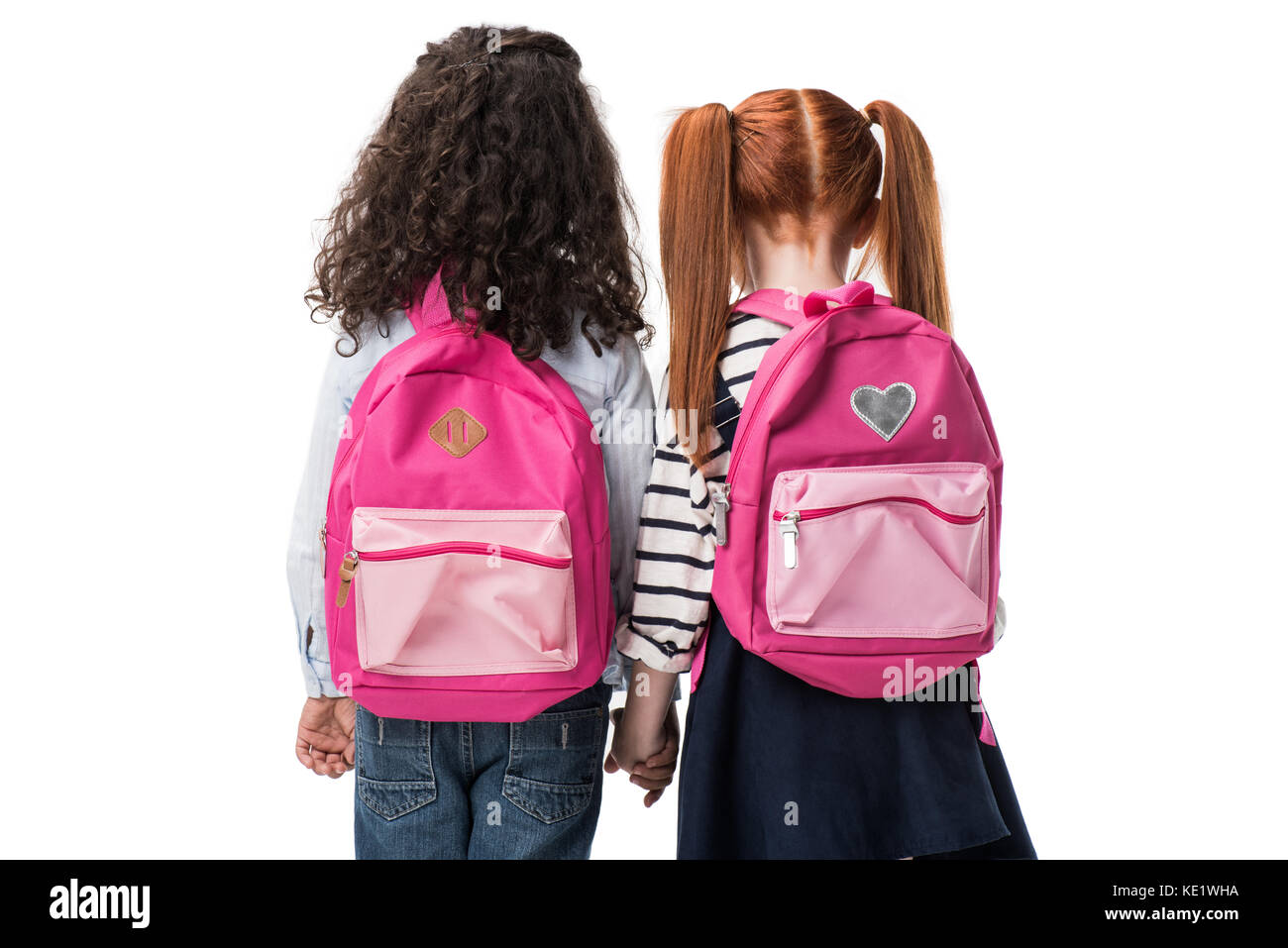 Preteen Girl Back View Isolated Stock Photos & Preteen Girl Back View ...