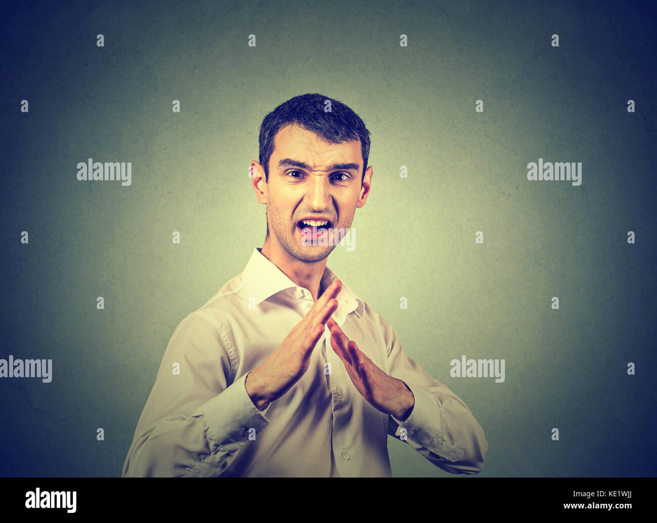 portrait of young angry man Stock Photo - Alamy