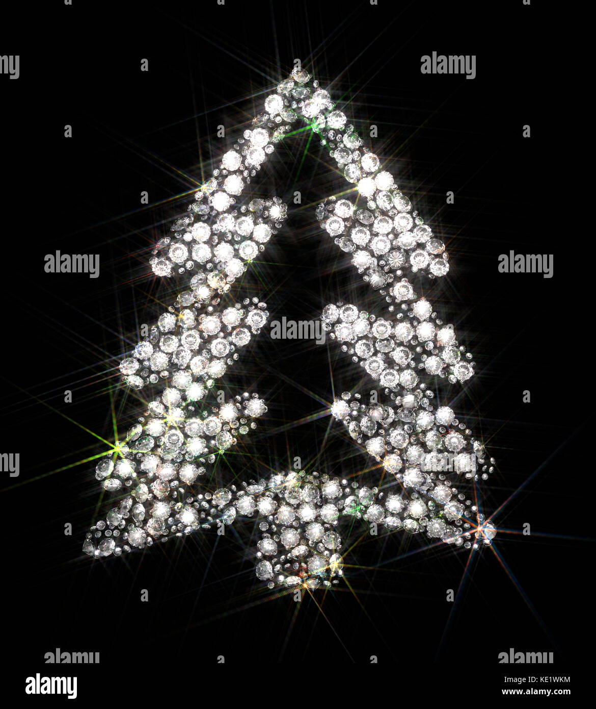 Christmas tree made of small shiny diamonds Stock Photo - Alamy