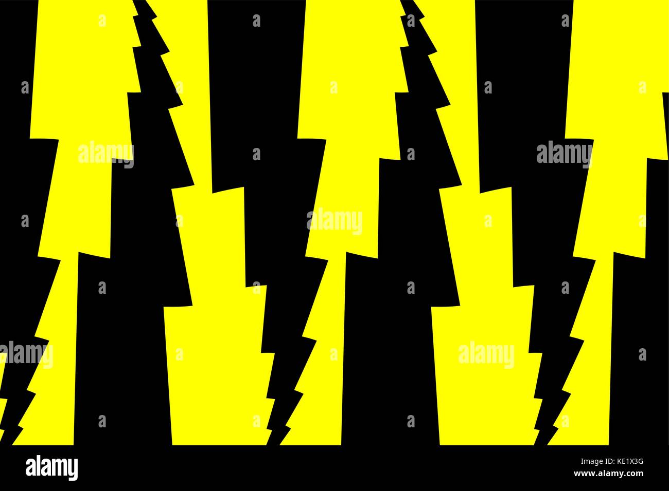 Lightning bolt - abstract geometric vector pattern - black and yellow ...
