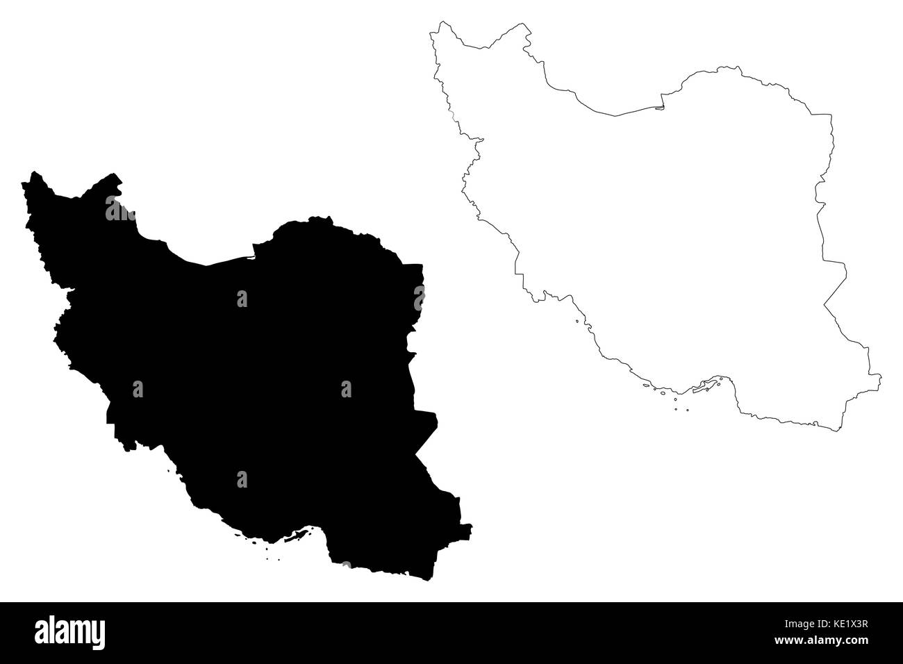 Iran map vector illustration, scribble sketch Iran Stock Vector Image ...