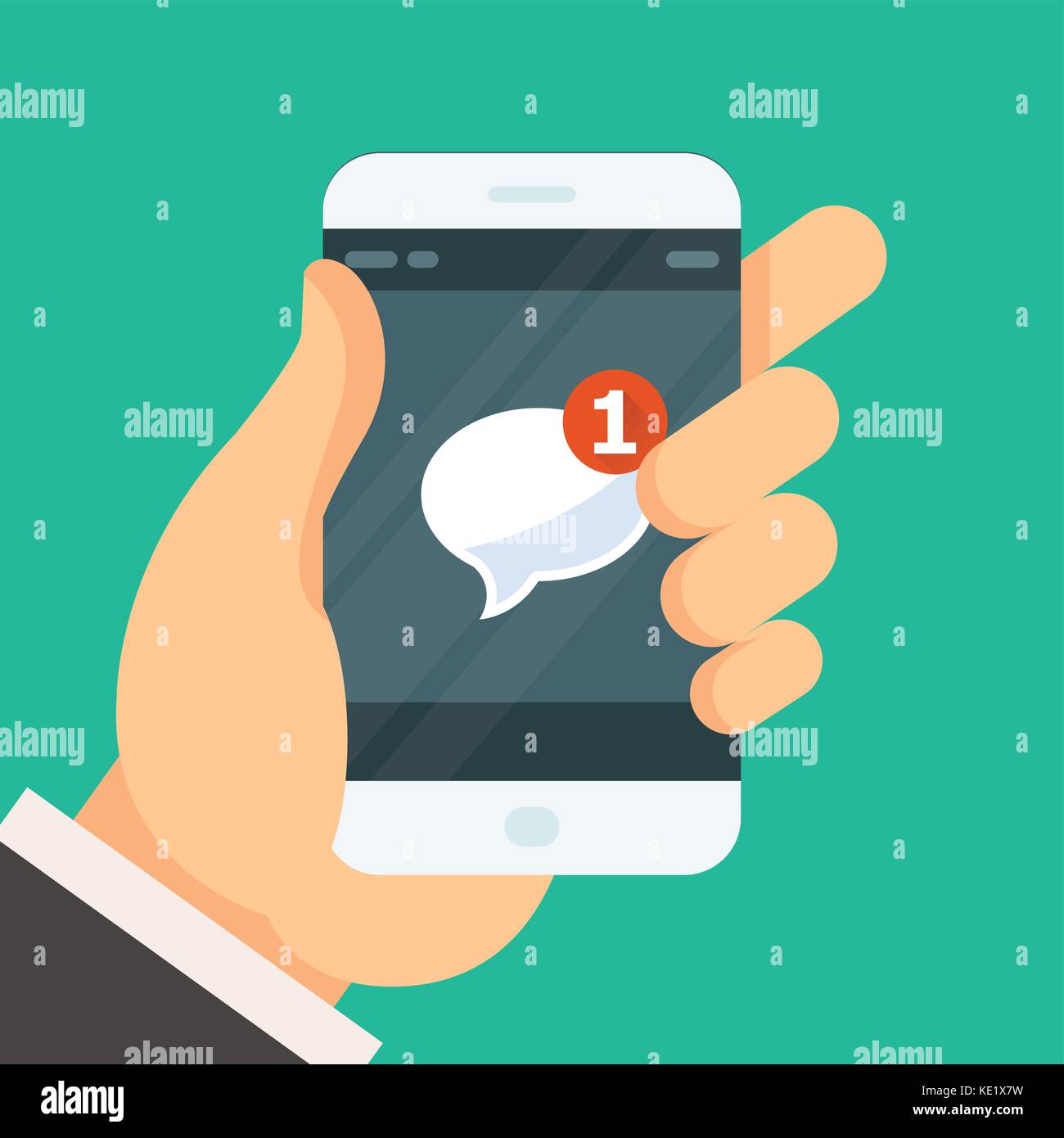 Email message received Stock Vector Images - Alamy
