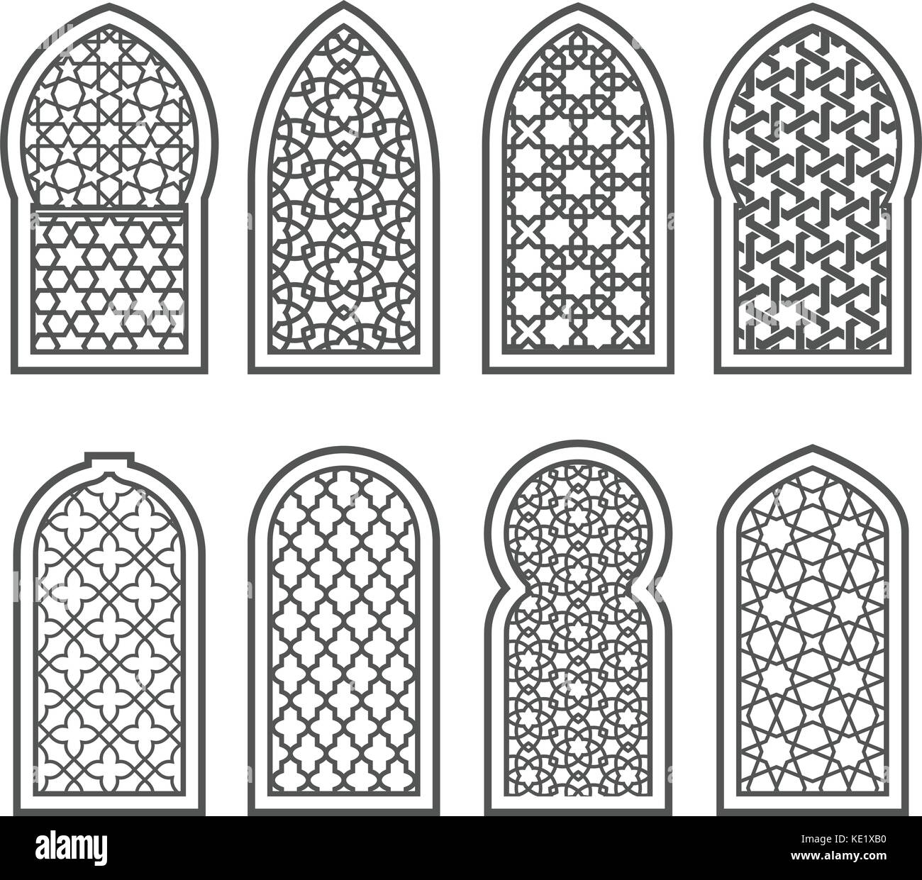 Arabian window with ornament - grating decorated with arabesque pattern ...