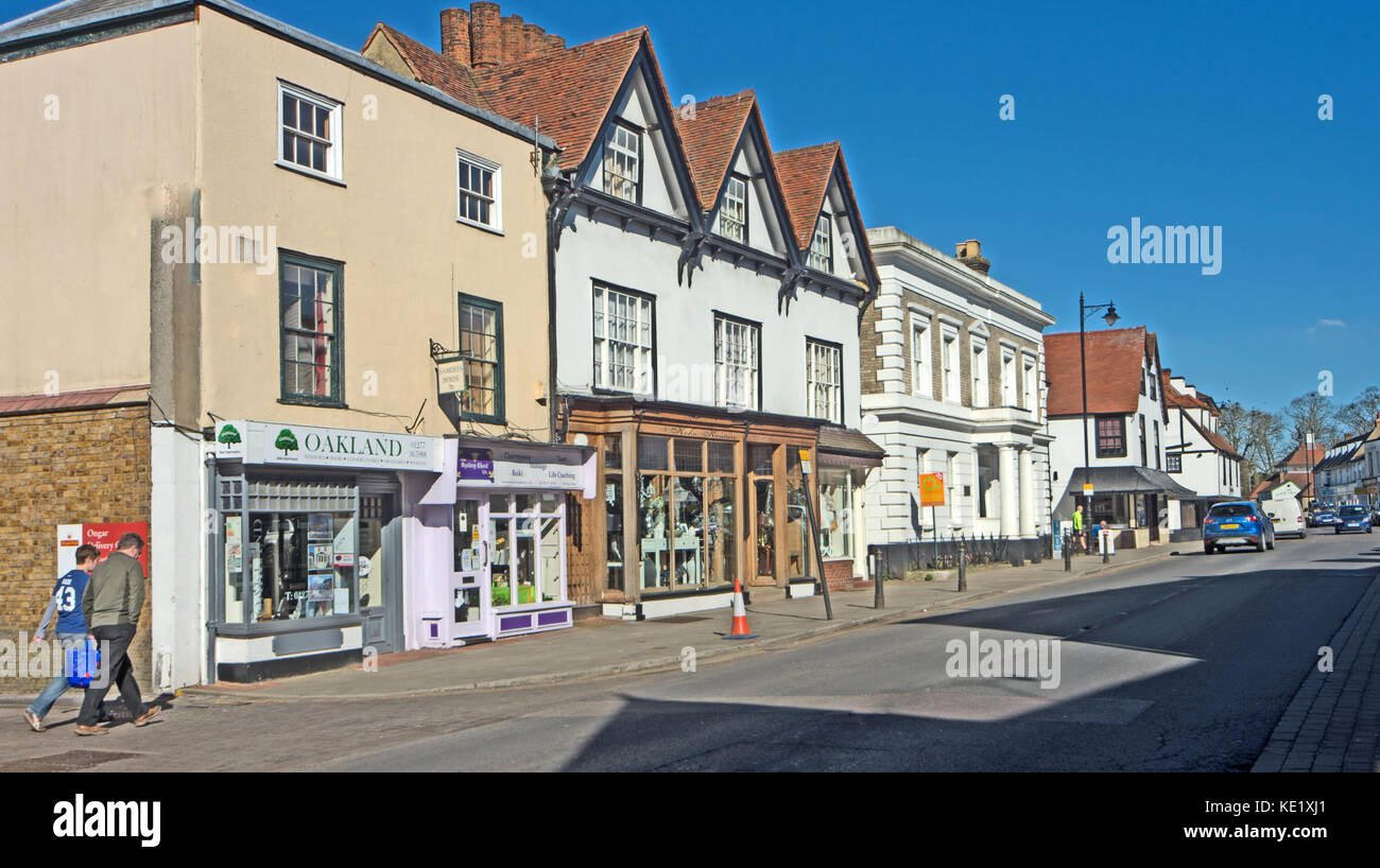 Chipping Ongar, Shops High Street, Essex Stock Photo - Alamy