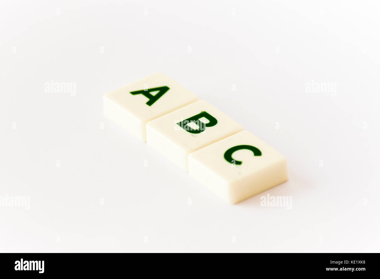 ABC on white tiles Stock Photo - Alamy