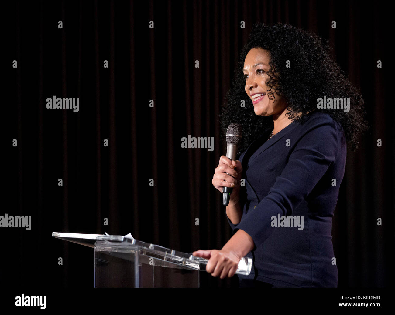 MOBO Awards founder Kanya King speaks during the Mobo Awards 2017 ...