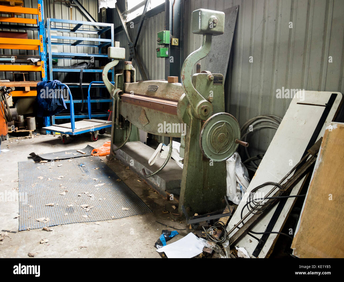 industrial bend machine in workshop Stock Photo - Alamy