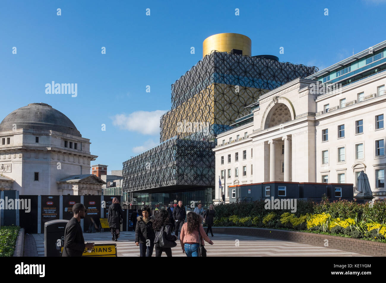 View of Centenary Square in Birmingham which is undergoing major ...