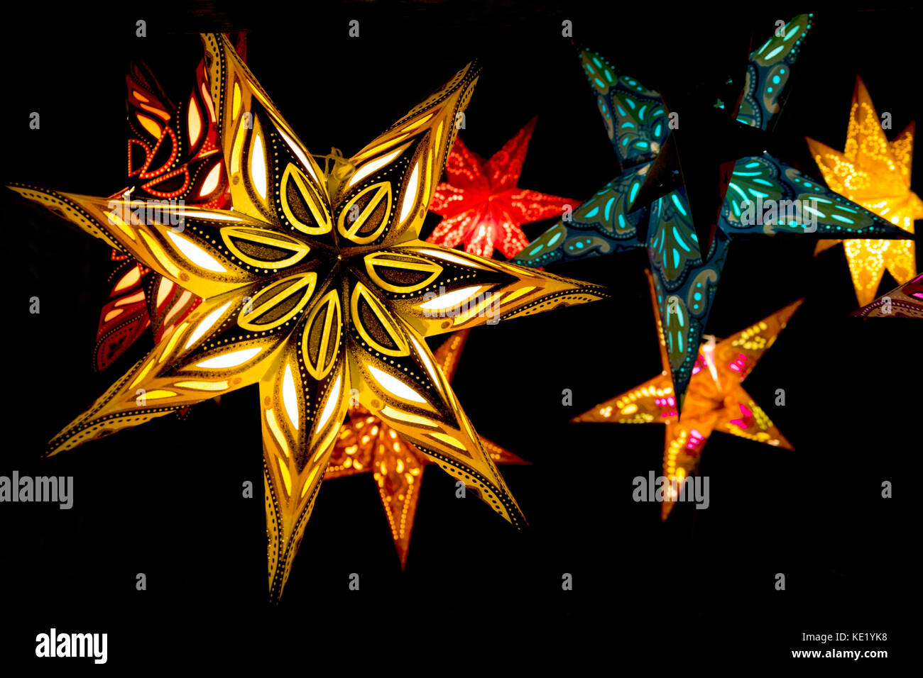 Scandinavian Christmas Stars Stock Photo - Alamy