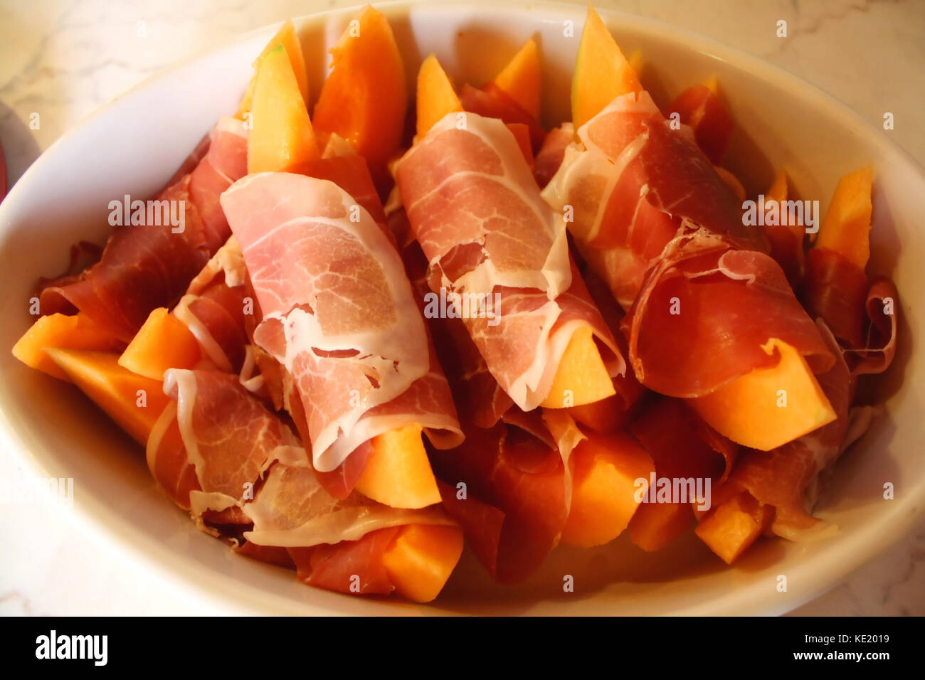 ham & melon Stock Photo - Alamy