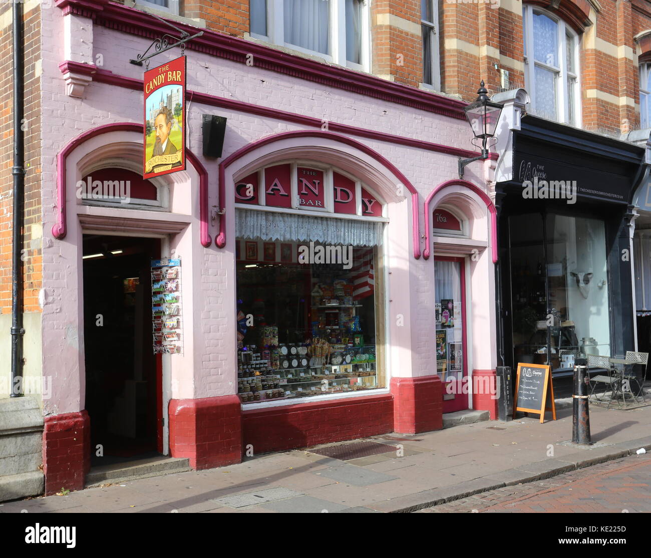 Exterior of The Candy Bar sweet shop Rochester Kent UK October 2017 ...