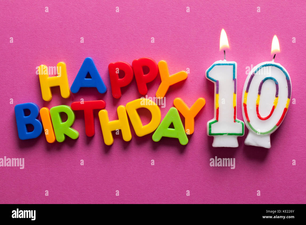 Celebration happy birthday tenth hi-res stock photography and images ...