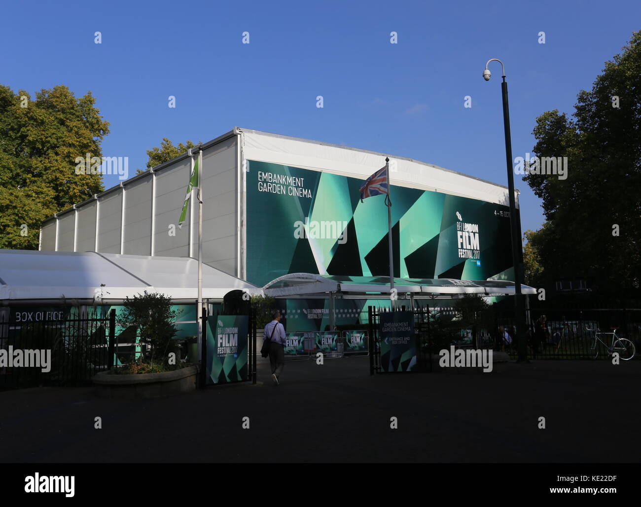 Temporary Embankment Garden Cinema in Victoria Embankment Gardens: a ...