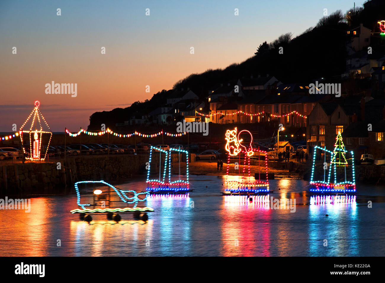 Mousehole cornwall lights hi-res stock photography and images - Alamy