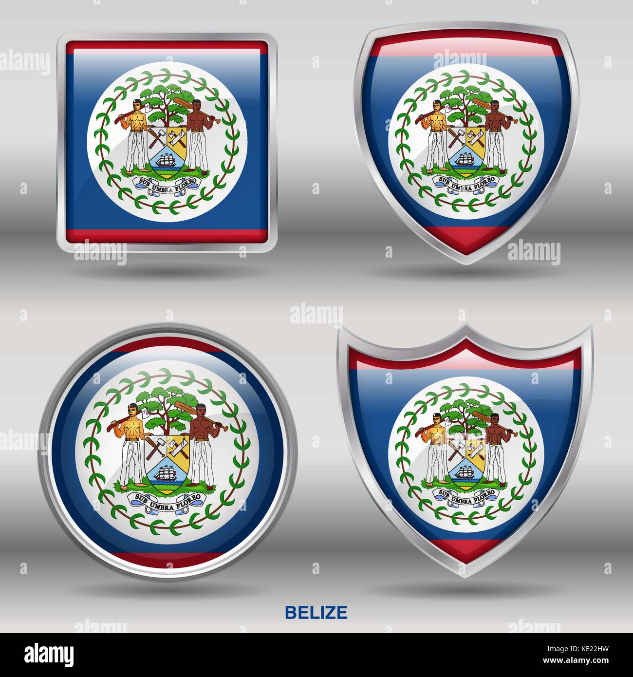 Belize national flag hi-res stock photography and images - Alamy