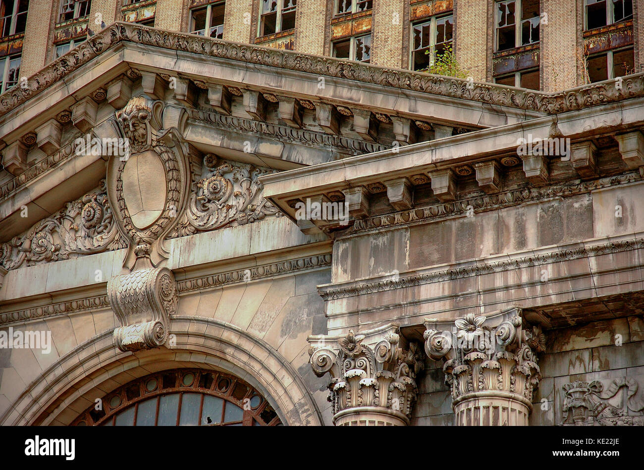 Fancy design elements in old style building Stock Photo - Alamy