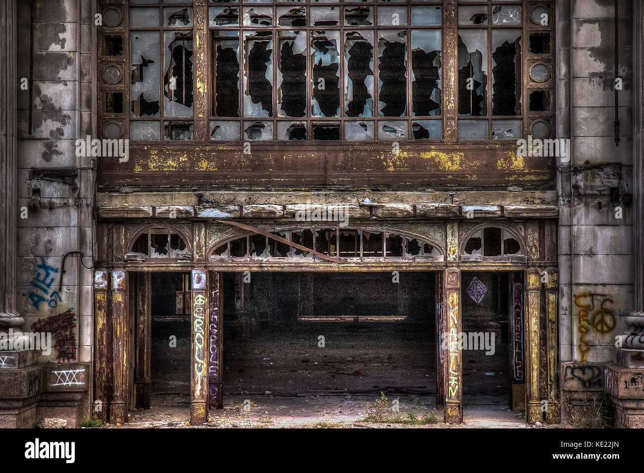 Fancy design elements in old style building Stock Photo - Alamy