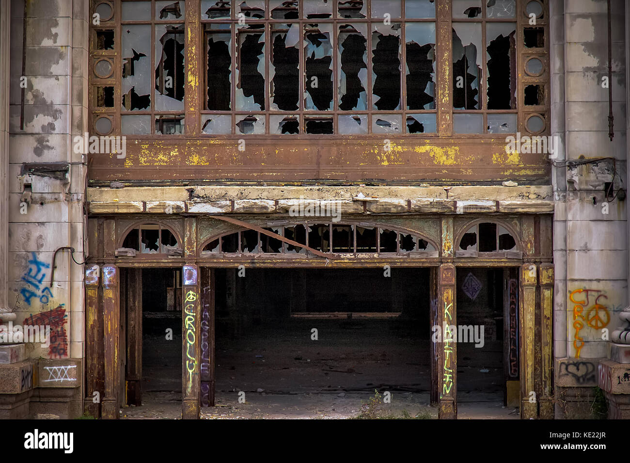 Fancy design elements in old style building Stock Photo - Alamy
