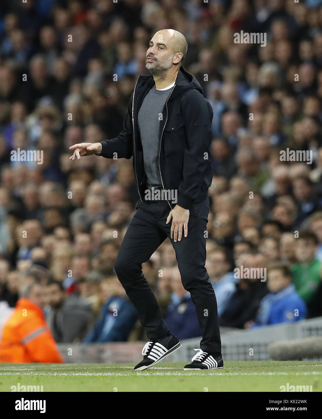 Manchester City manager Pep Guardiola during the UEFA Champions League ...