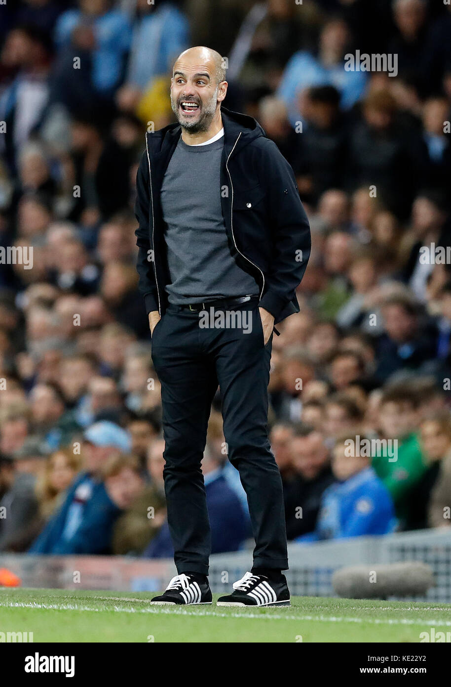 Manchester City manager Pep Guardiola during the UEFA Champions League ...