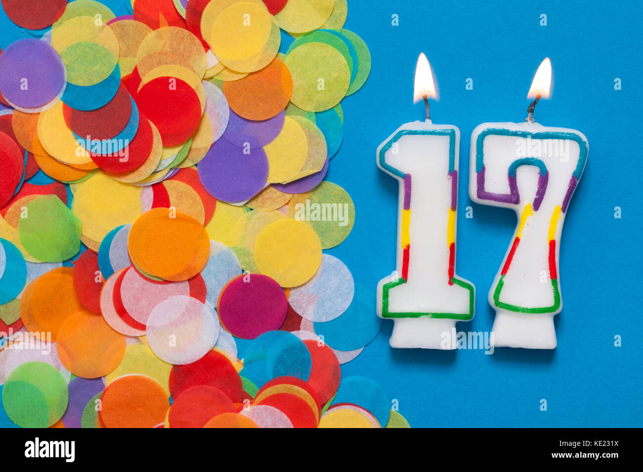 17th birthday candle hi-res stock photography and images - Alamy