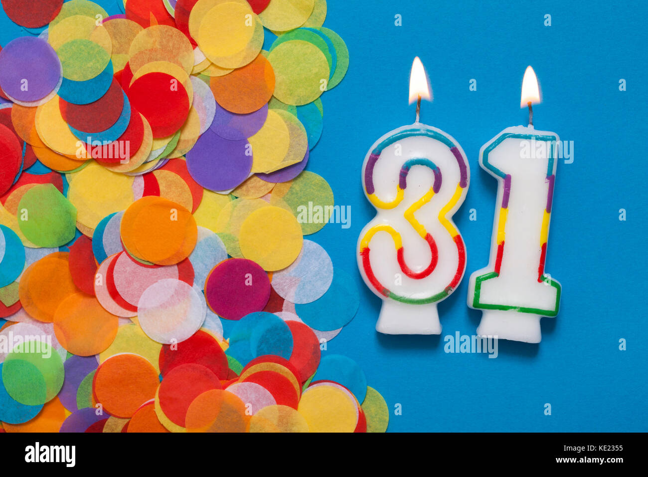 Happy birthday number 31 greeting hi-res stock photography and images ...