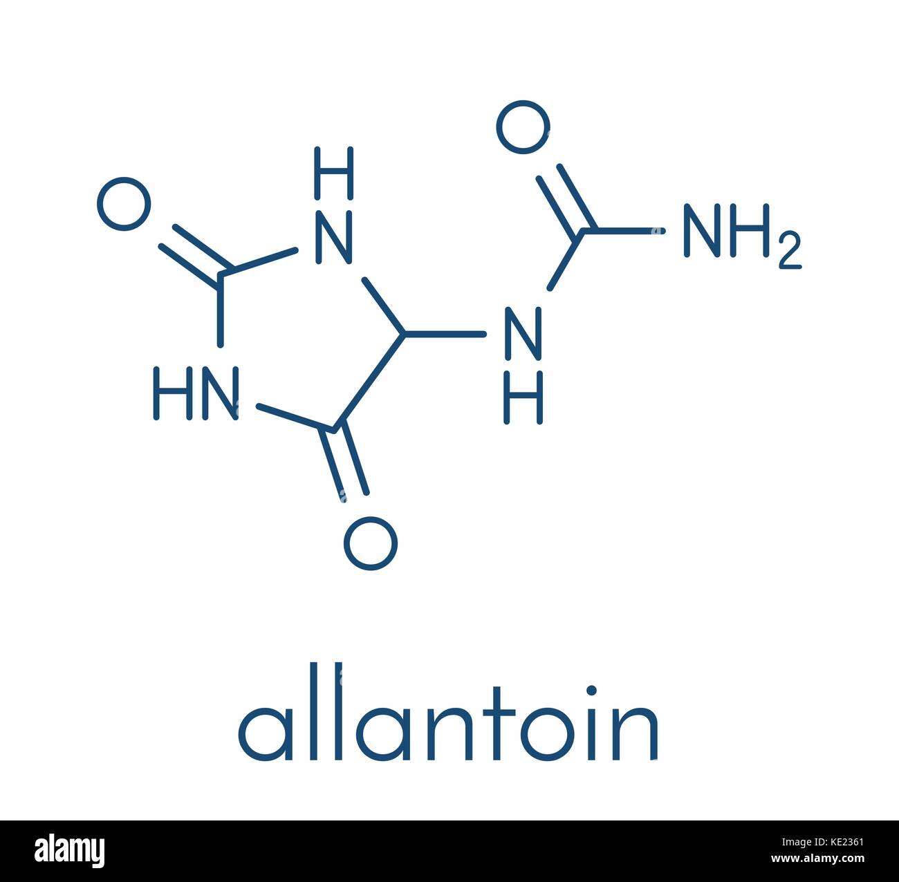 Allantoin molecule. Often used in cosmetics. Skeletal formula Stock ...