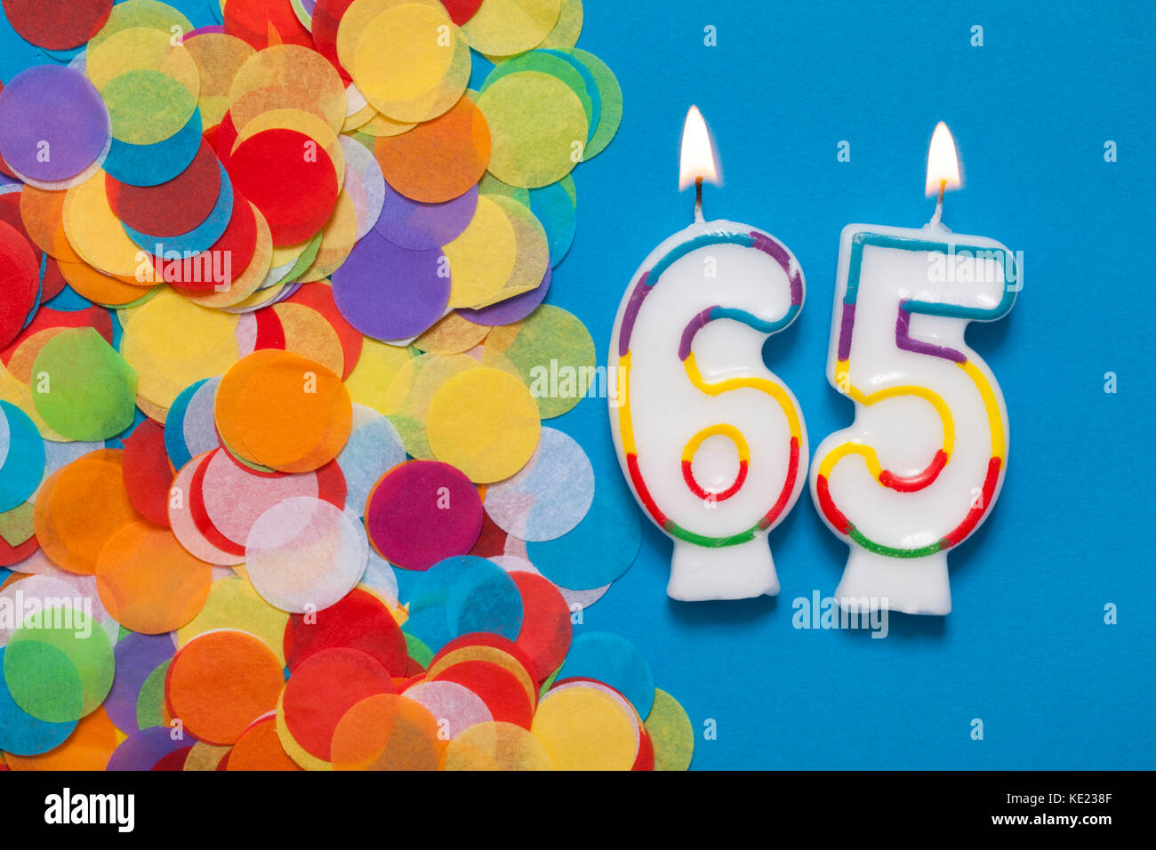 65 candle hi-res stock photography and images - Alamy