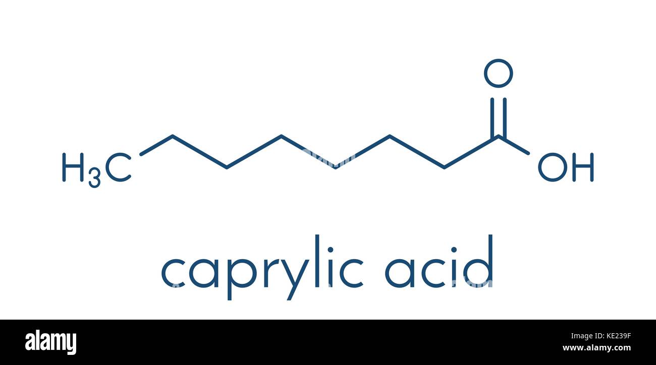Caprylic (octanoic) acid. Medium-chain fatty acid, used as ...