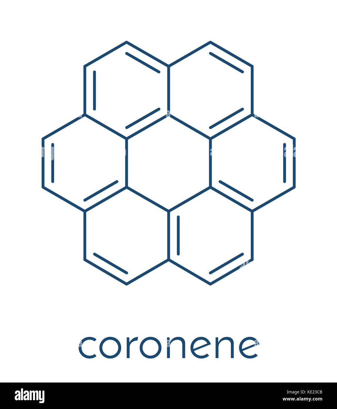 Coronene polyaromatic hydrocarbon (PAH) molecule. Skeletal formula ...