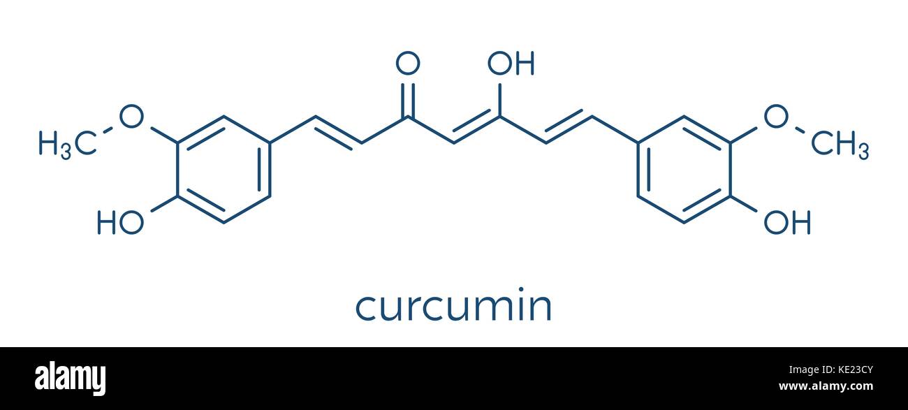 Curcumin turmeric spice molecule. Skeletal formula Stock Vector Image ...