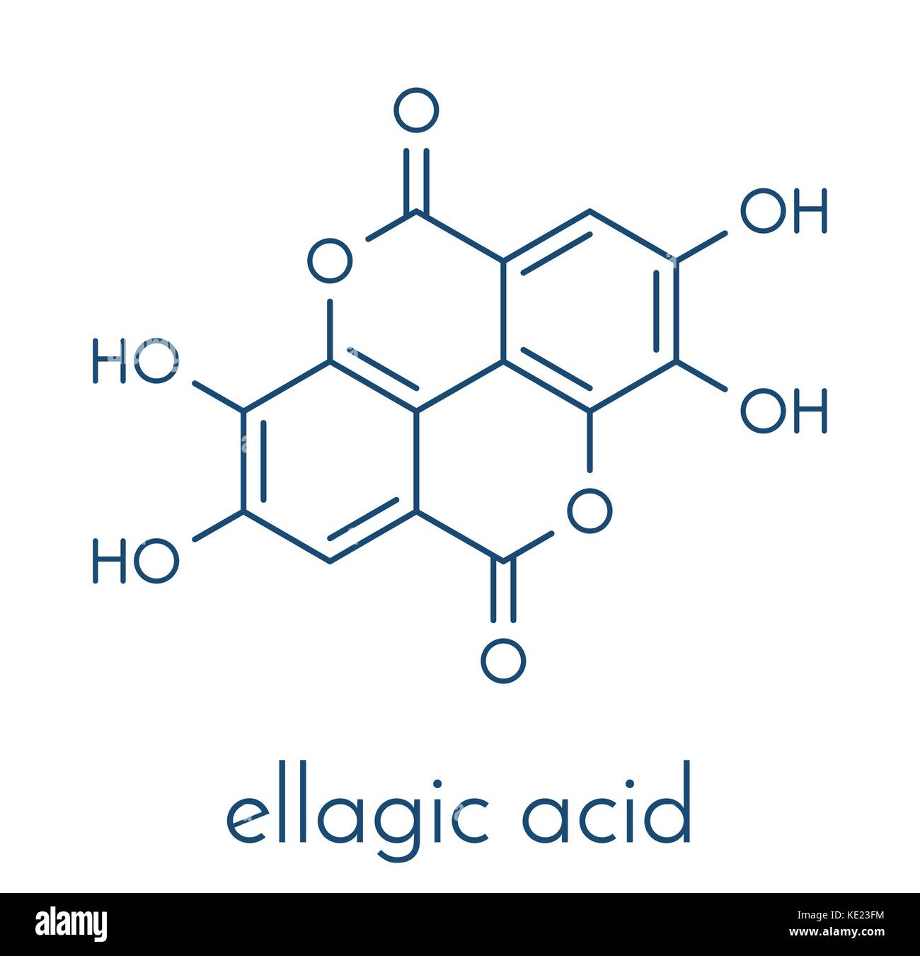 Ellagic acid dietary supplement molecule. Skeletal formula Stock Vector ...