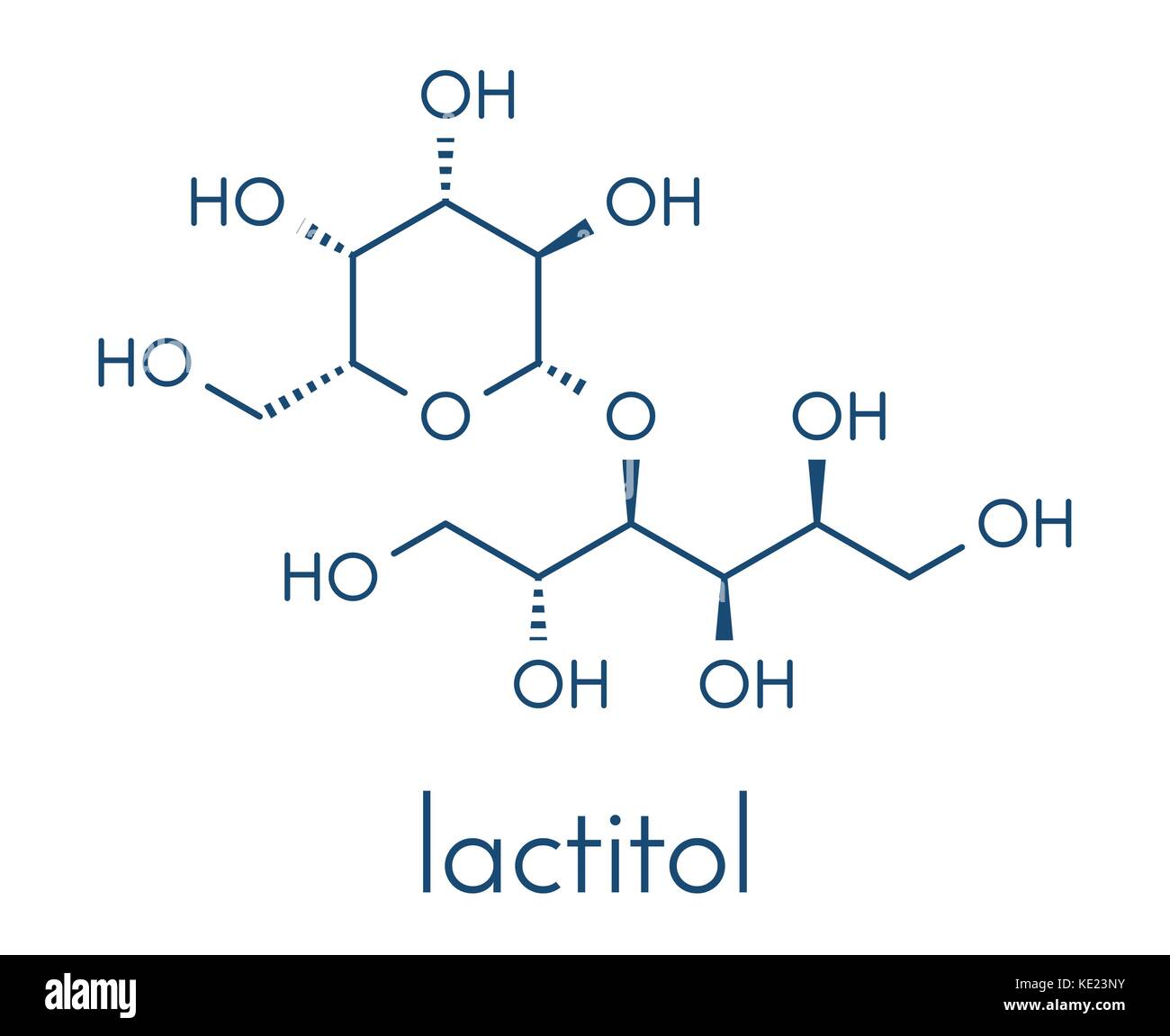 Lactitol sweetener and laxative molecule. Skeletal formula Stock Vector ...