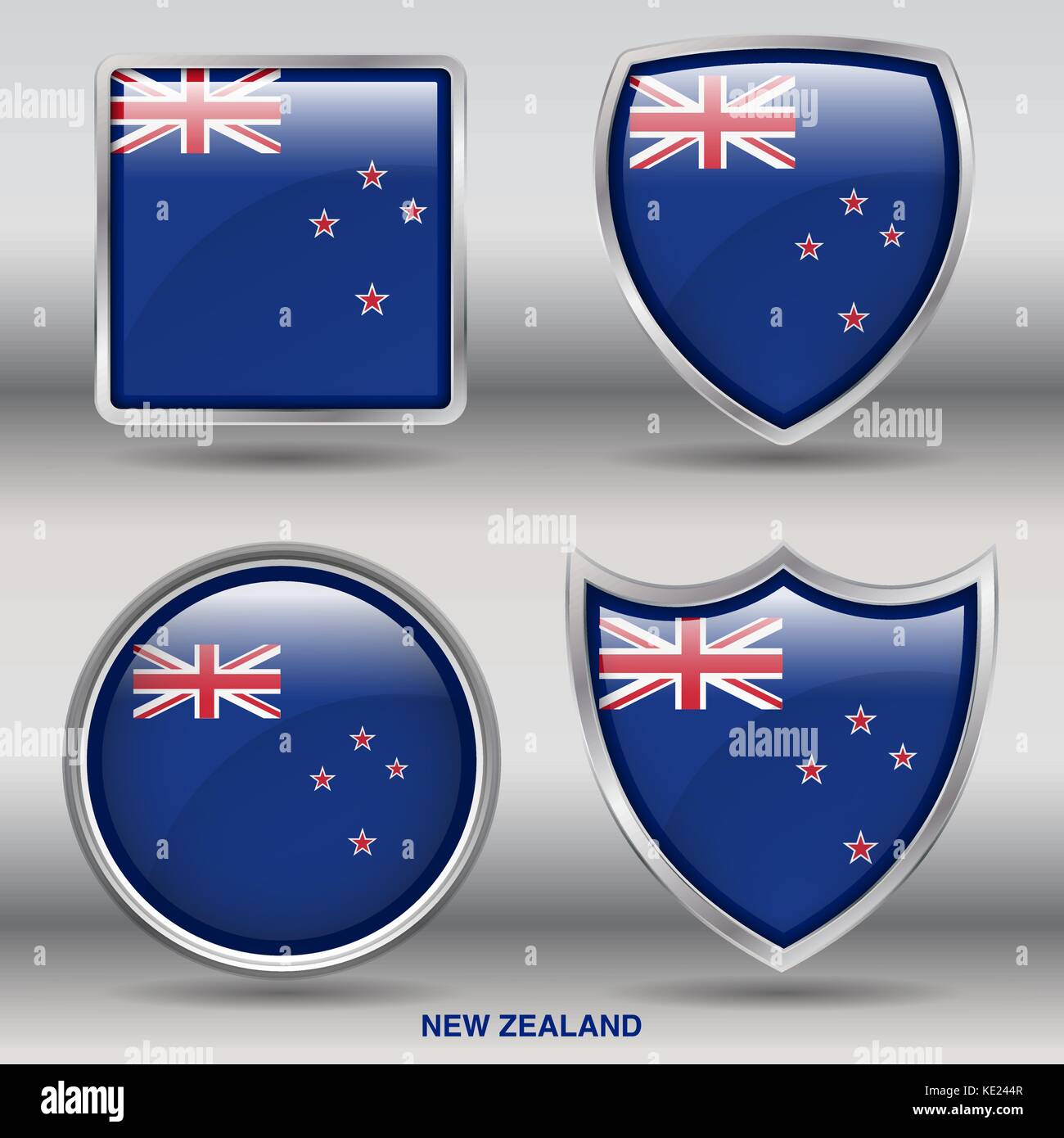 New zealand flag vector hi-res stock photography and images - Alamy