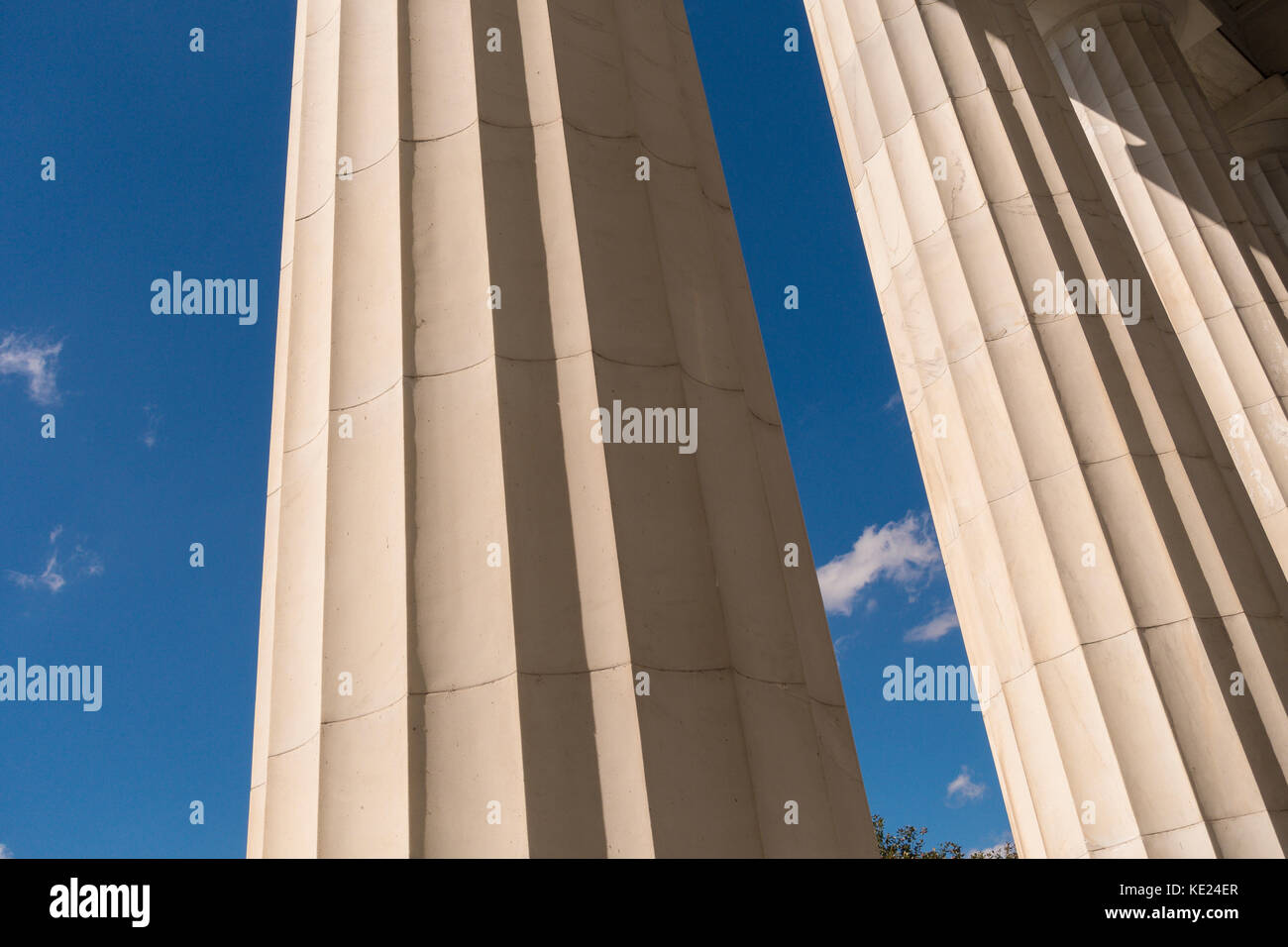 WASHINGTON, DC, USA - Marble columns at the Lincoln Memorial Stock ...