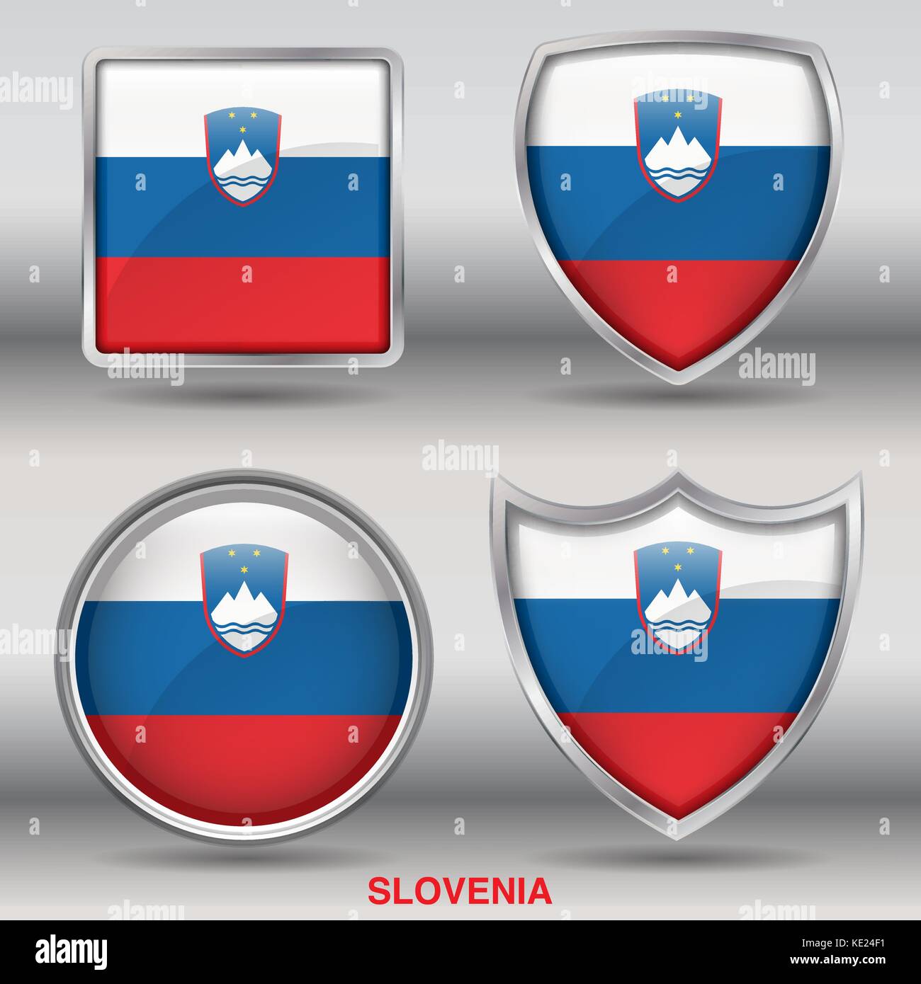 Slovenia national flag in Stock Vector Images - Alamy