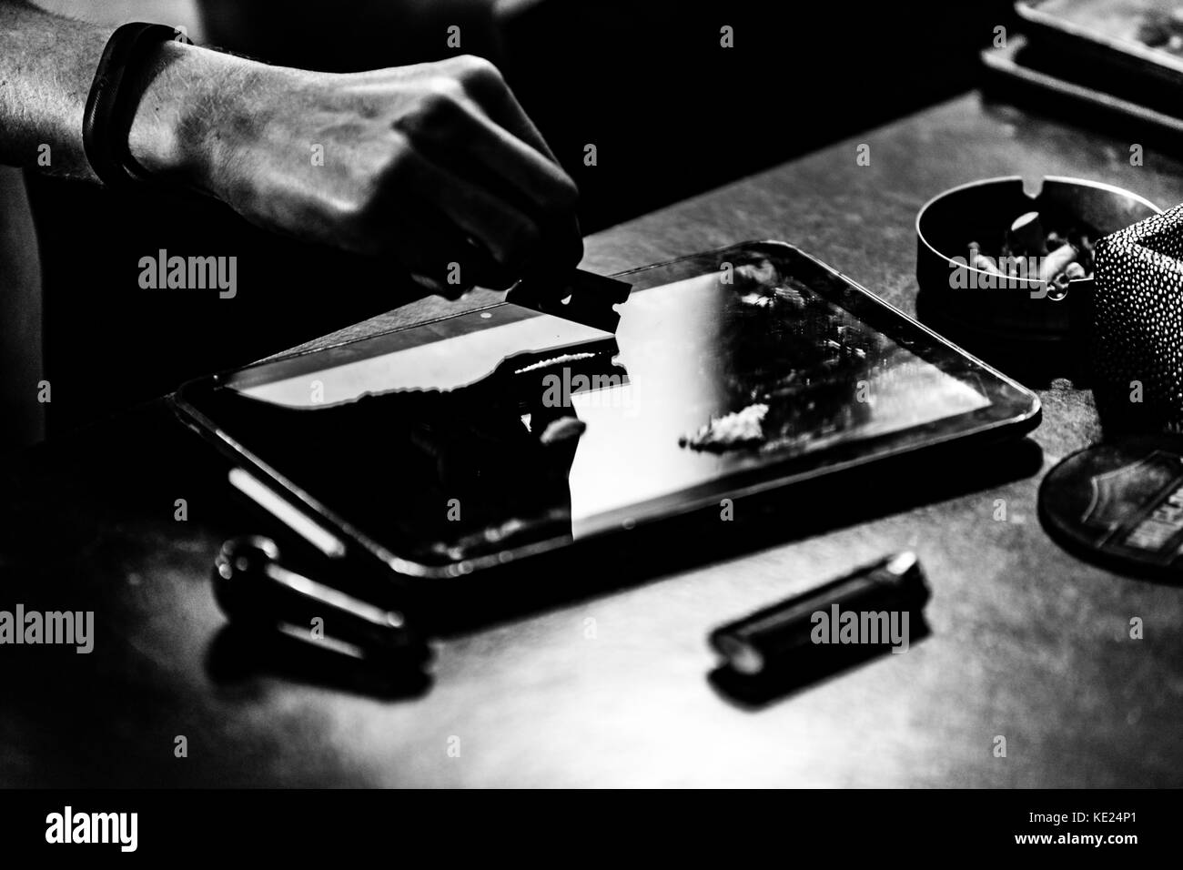 Opiate addiction Black and White Stock Photos & Images - Alamy