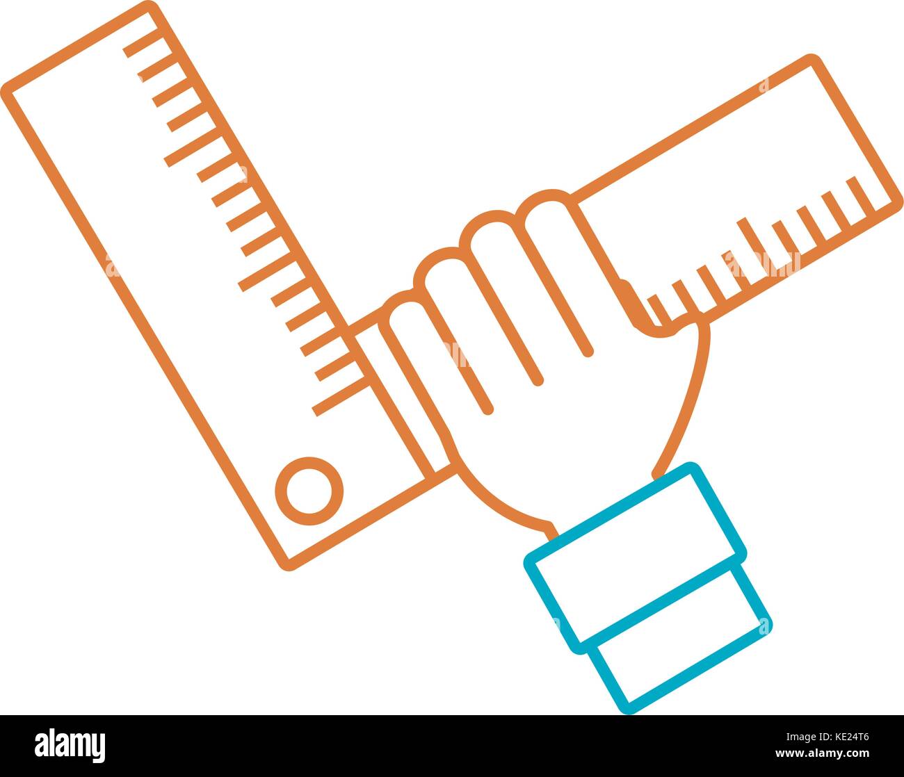 hand with carpenter square vector illustration Stock Vector Image & Art ...