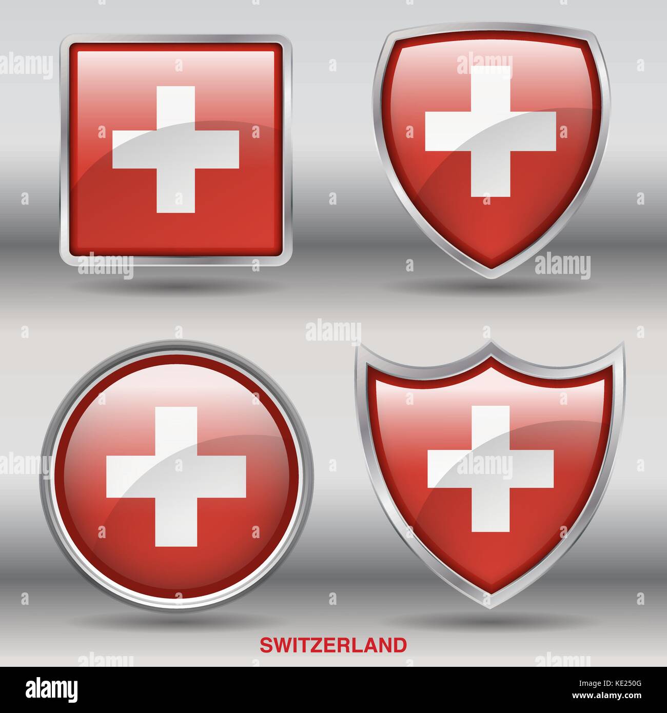 Colours of the swiss flag Stock Vector Images - Alamy