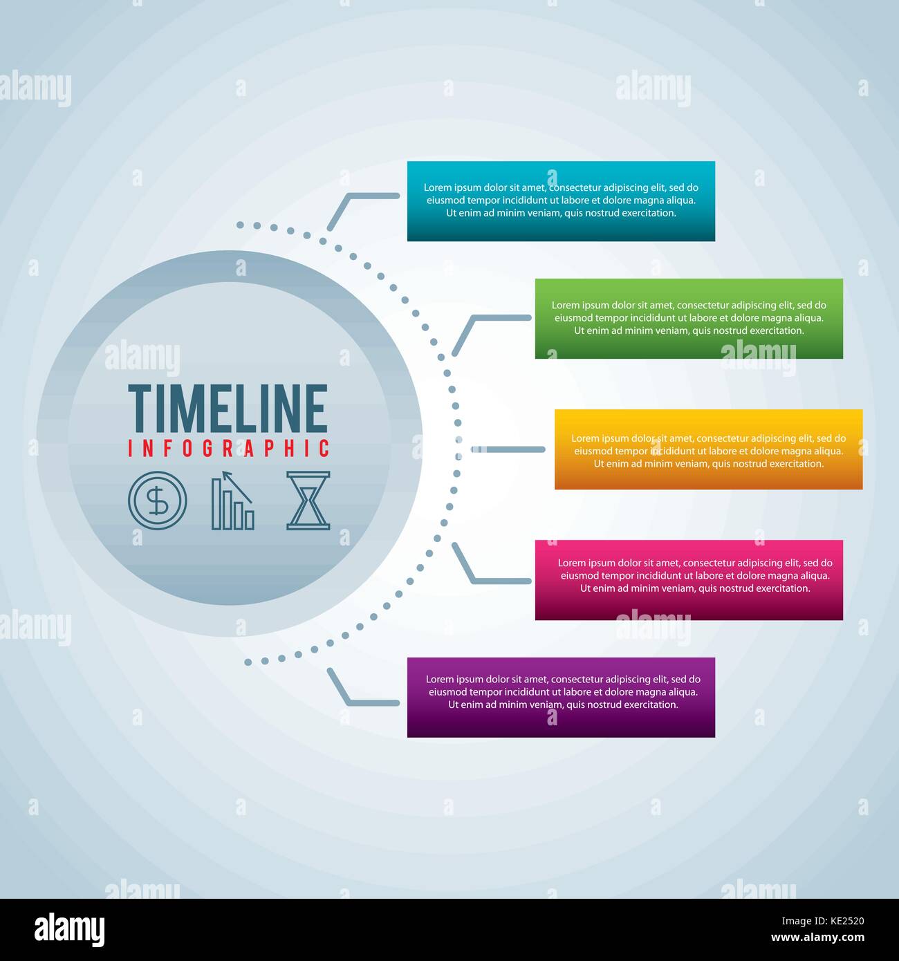 timeline infographic bar graph business information Stock Vector Image ...