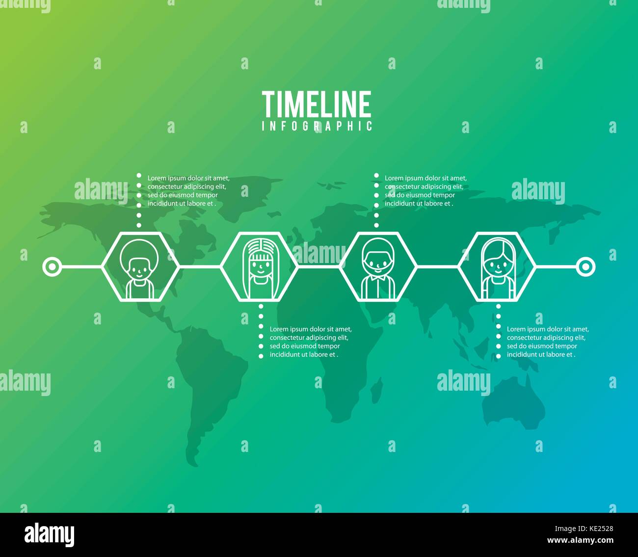 timeline infographic world people community group Stock Vector Image ...