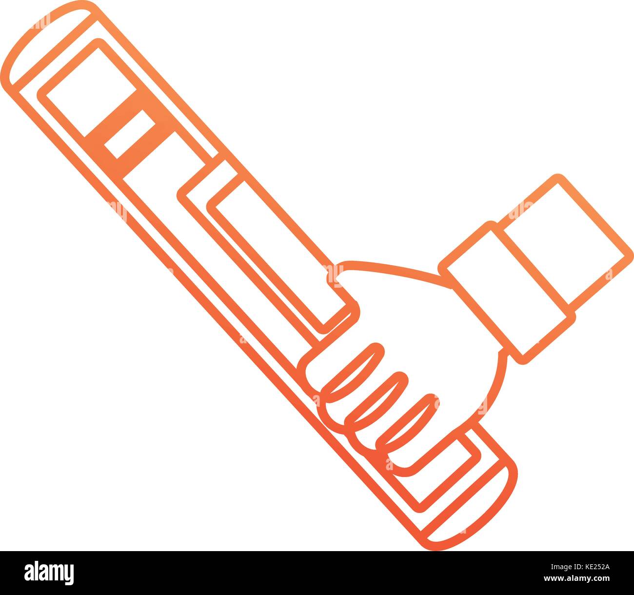 hand with level vector illustration Stock Vector Image & Art - Alamy