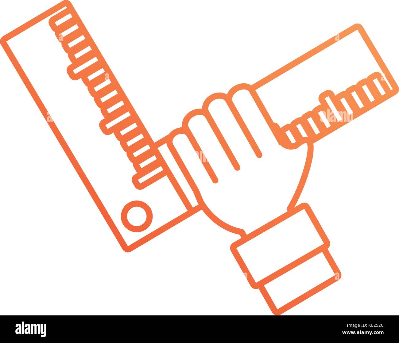 hand with carpenter square vector illustration Stock Vector Image & Art ...