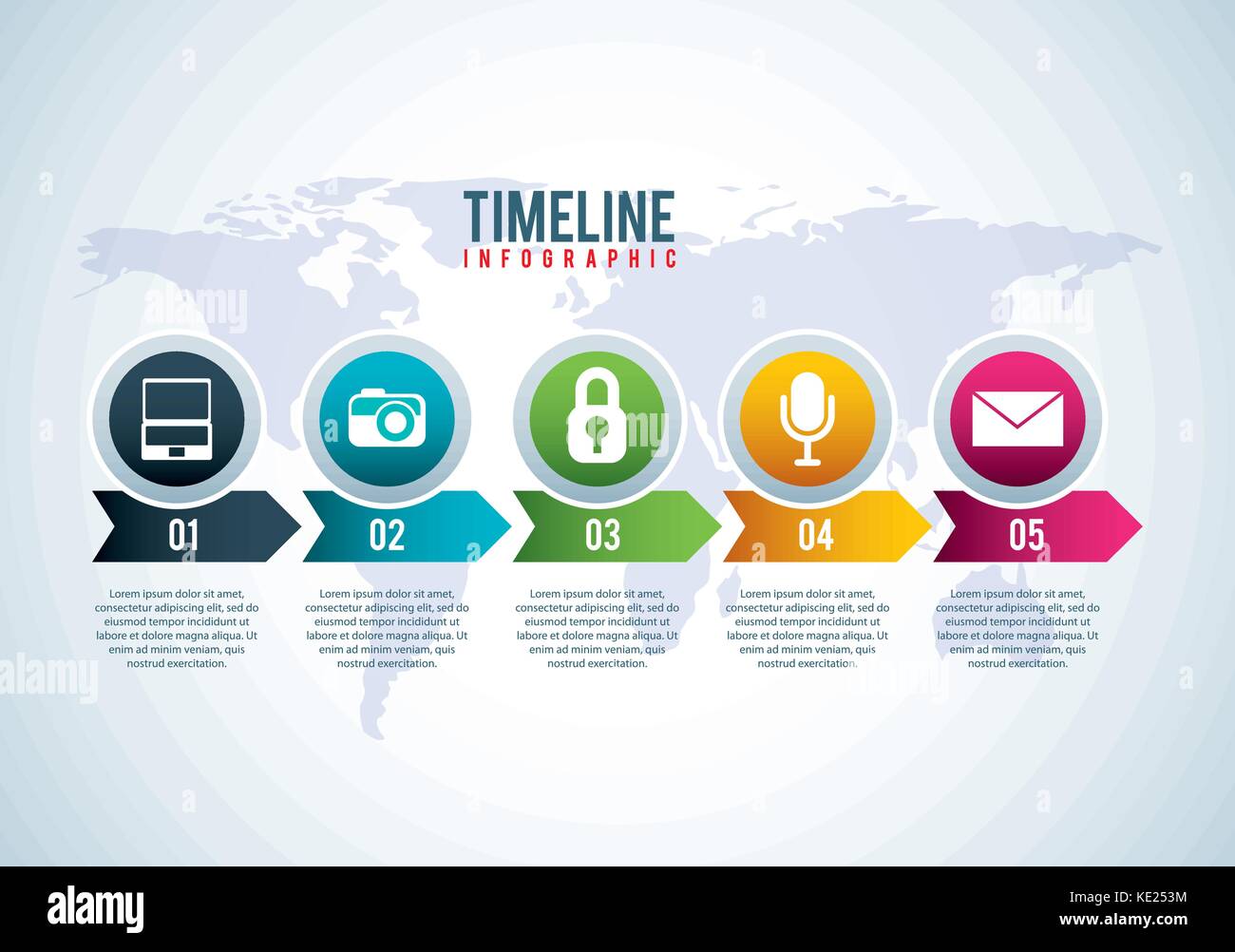 Picture timeline Stock Vector Images - Alamy