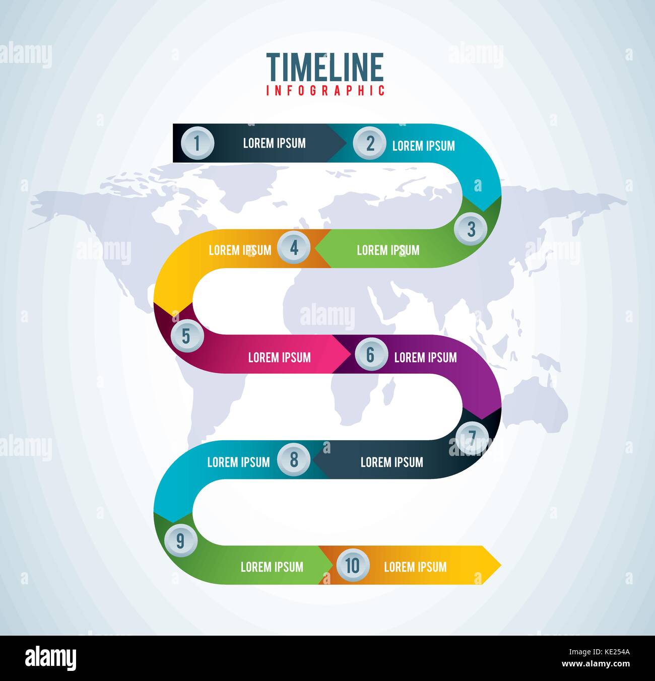 timeline infographic world report diagram business element Stock Vector ...