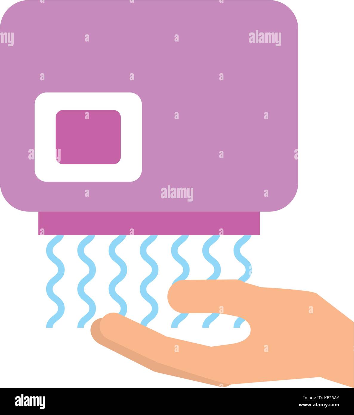 hand dryer automatic clean equipment icon Stock Vector Image & Art - Alamy